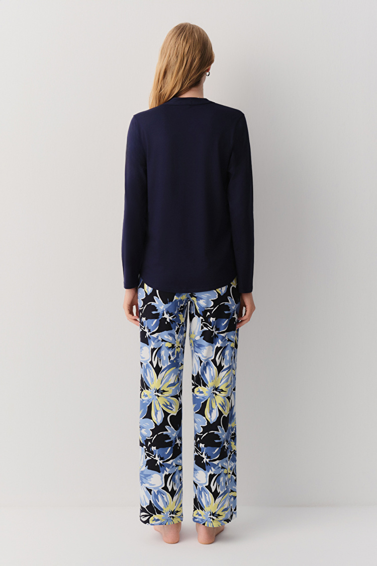 Çiçek Desenli Grace Pijama Takımı | SUWEN