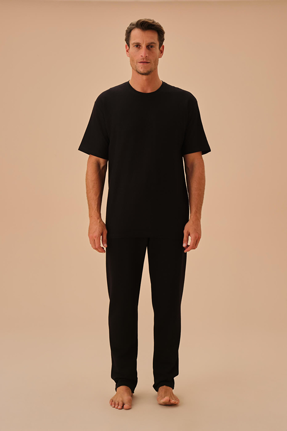 Black Tyler Men Pyjamas Set | SUWEN